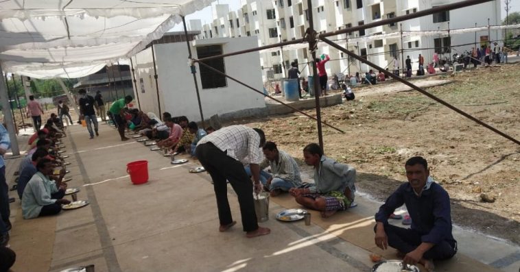 Ashray Sthal for stranded labors in Raipur, Chattissgarh