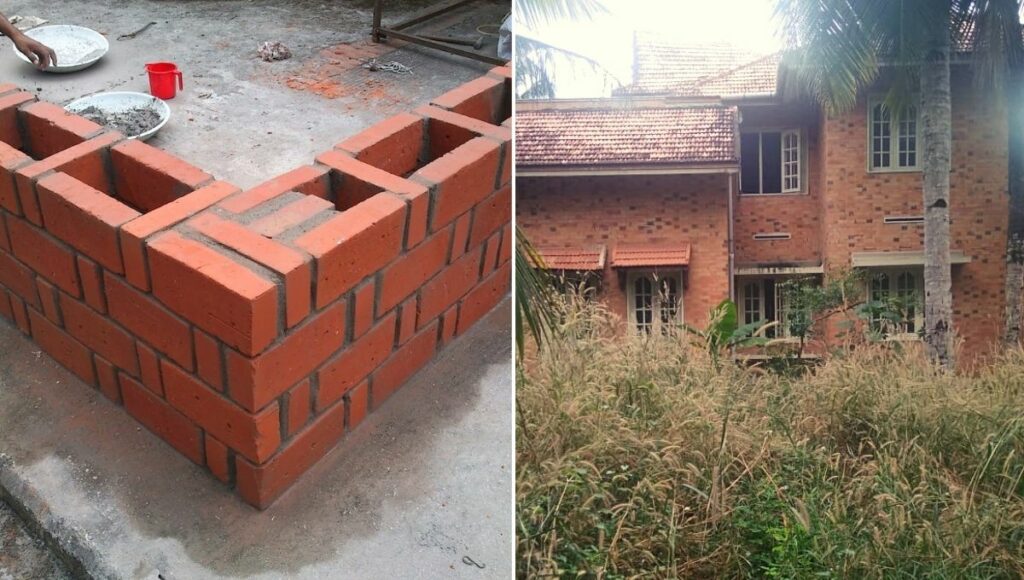 Rat Trap Bond Sustainable Eco Friendly House Saves Bricks And Cement